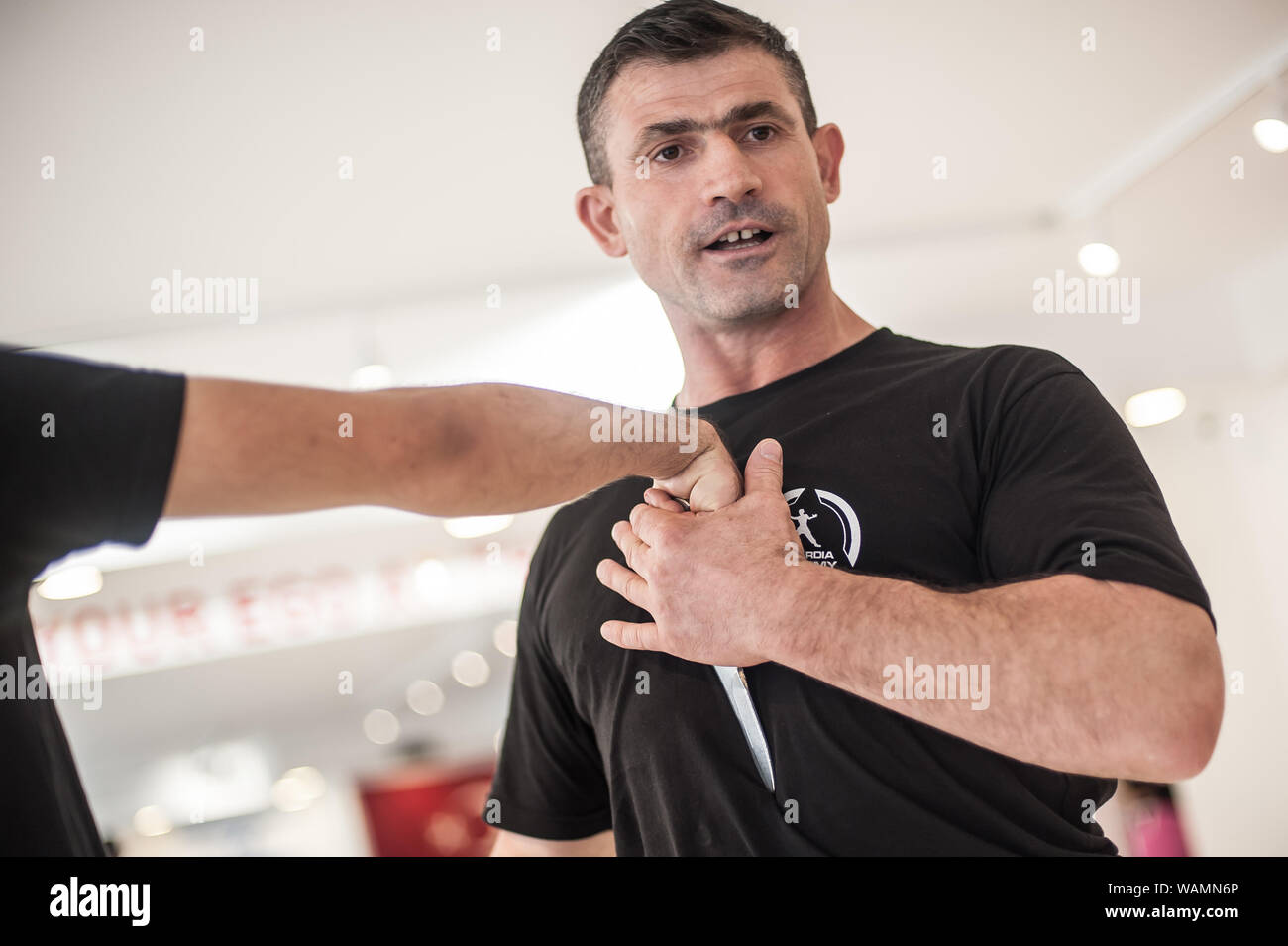 ISTANBUL, TURKEY - Maj 30 - Jun 02. 2019. Kapap instructor Altin Qoku ...