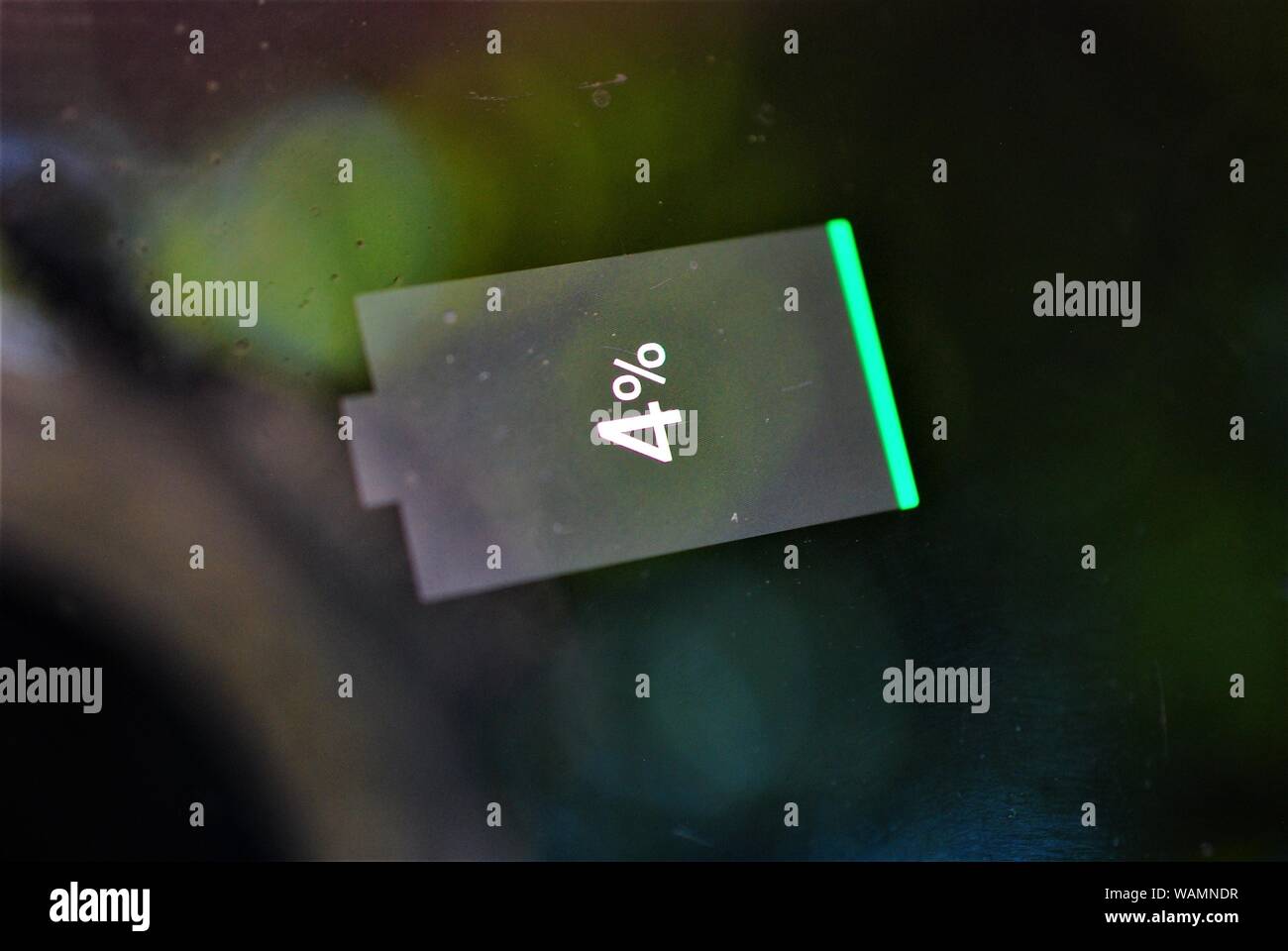 Battery level indicator on a smartphone hi-res stock photography and ...