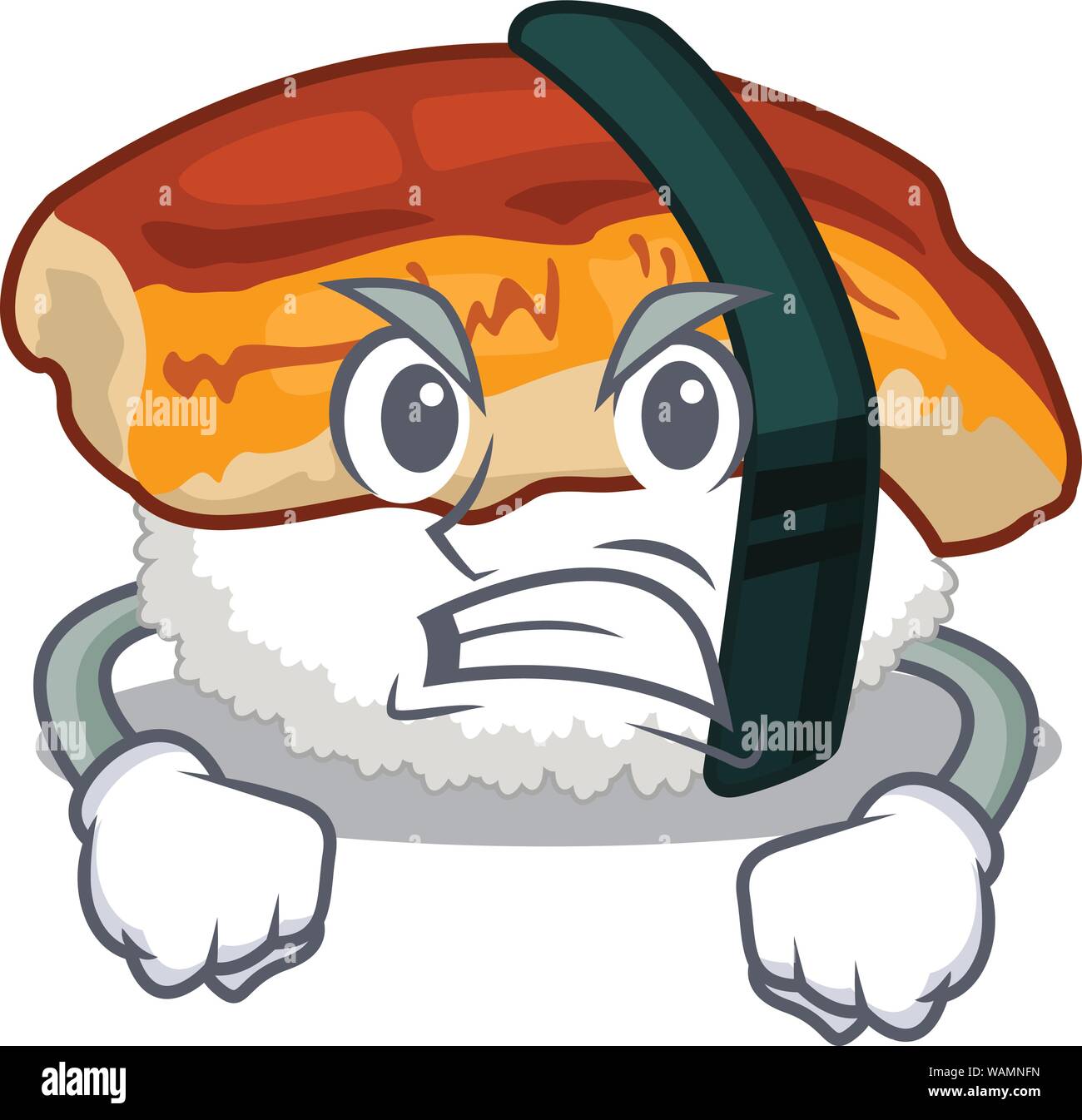 Angry unagi sushi in the character lunchbox Stock Vector Image & Art ...