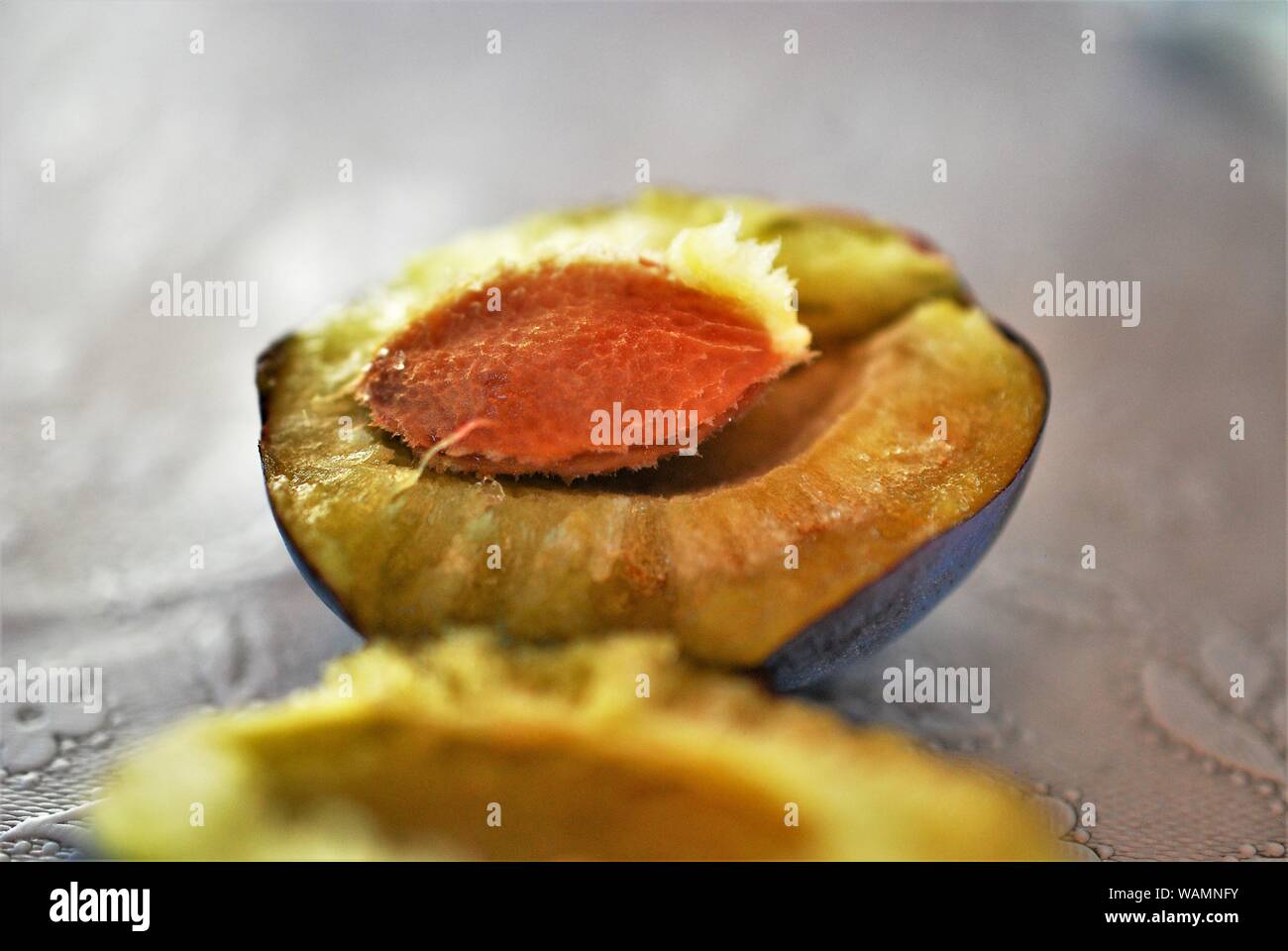 blue plum pit Stock Photo - Alamy