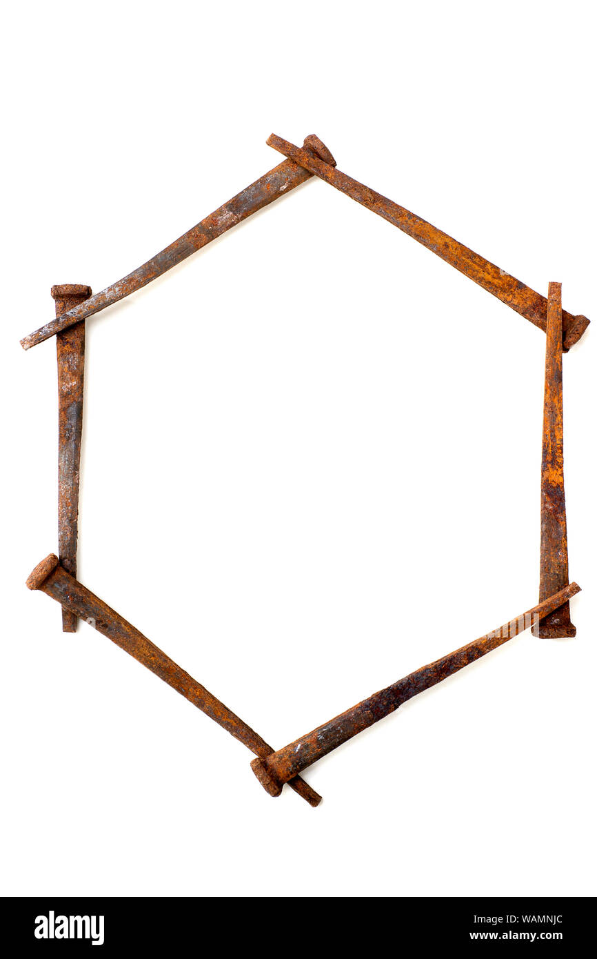 Backgrounds - Antique rusty square nails used as design elements ...