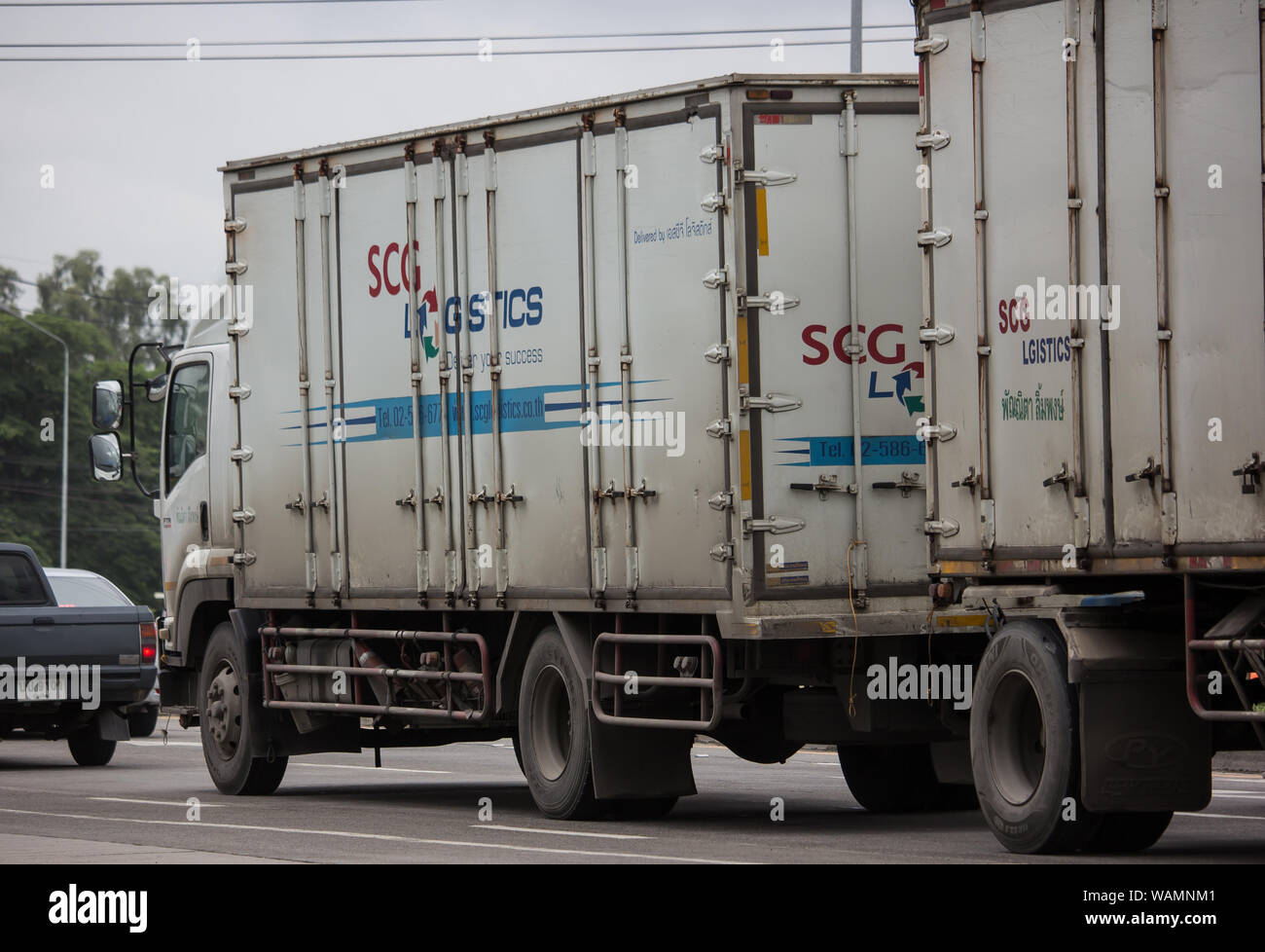 Chiangmai, Thailand - August 16 2019: Container truck of SCG Logistics ...