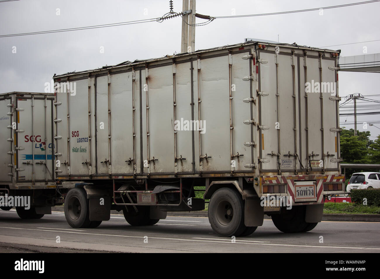 Chiangmai, Thailand - August 16 2019: Container truck of SCG Logistics ...