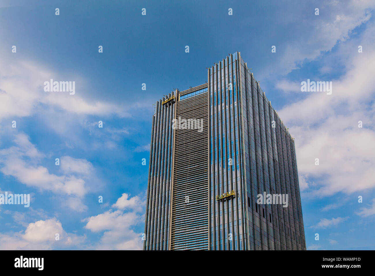 High rise skyscraper skyscrapers building buildings lift hi-res stock ...
