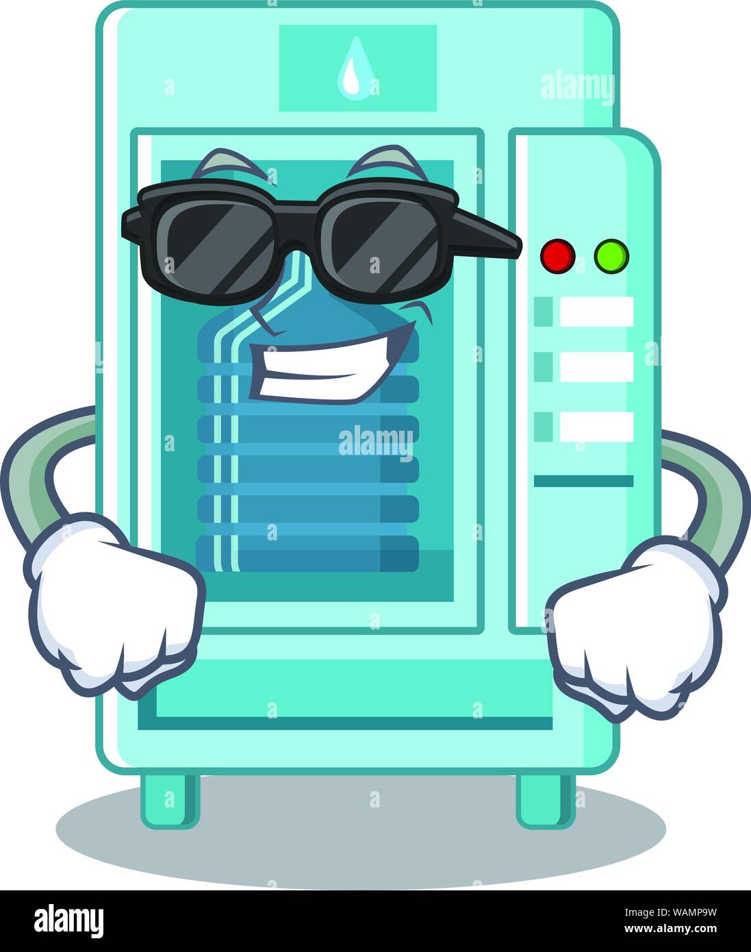 Super cool water vending machine in a character Stock Vector Image ...