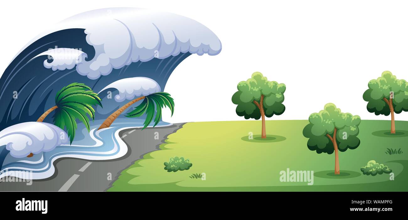 Tidal wave cartoon hi-res stock photography and images - Alamy
