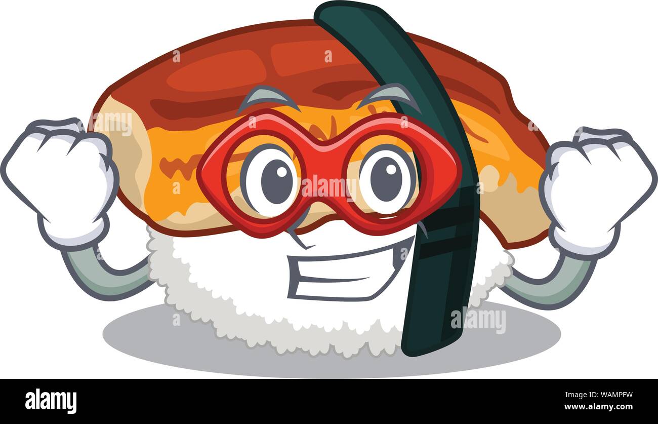 Super hero sushi unagi isolated in the cartoon Stock Vector Image & Art ...