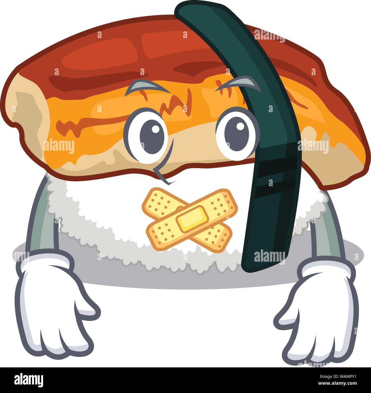 Silent sushi unagi in the cartoon shape Stock Vector Image & Art - Alamy