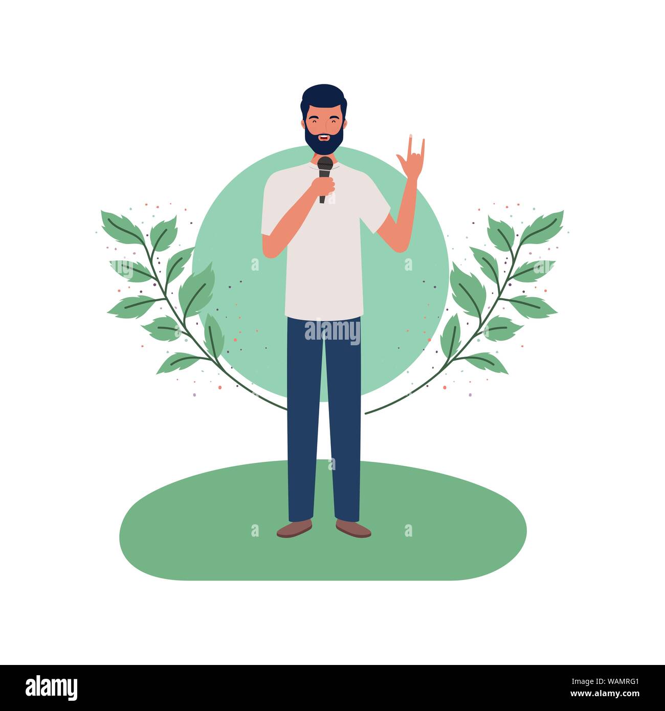 Mic in nature Stock Vector Images - Alamy