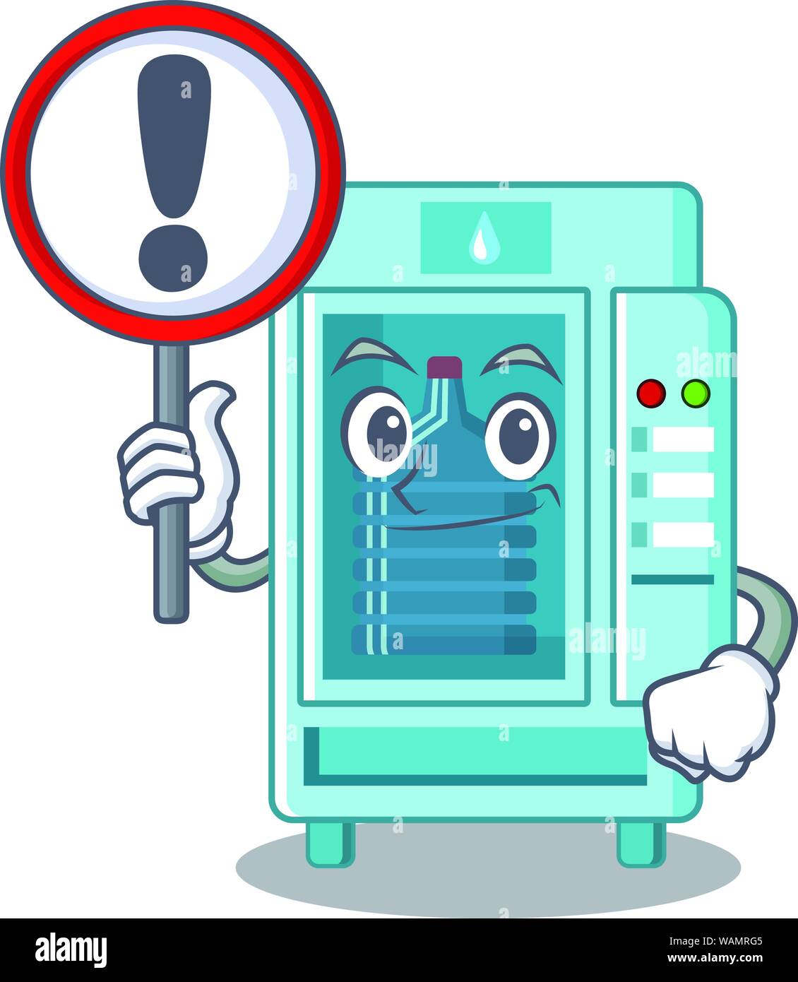 With sign water vending machine in mascot shape Stock Vector Image ...