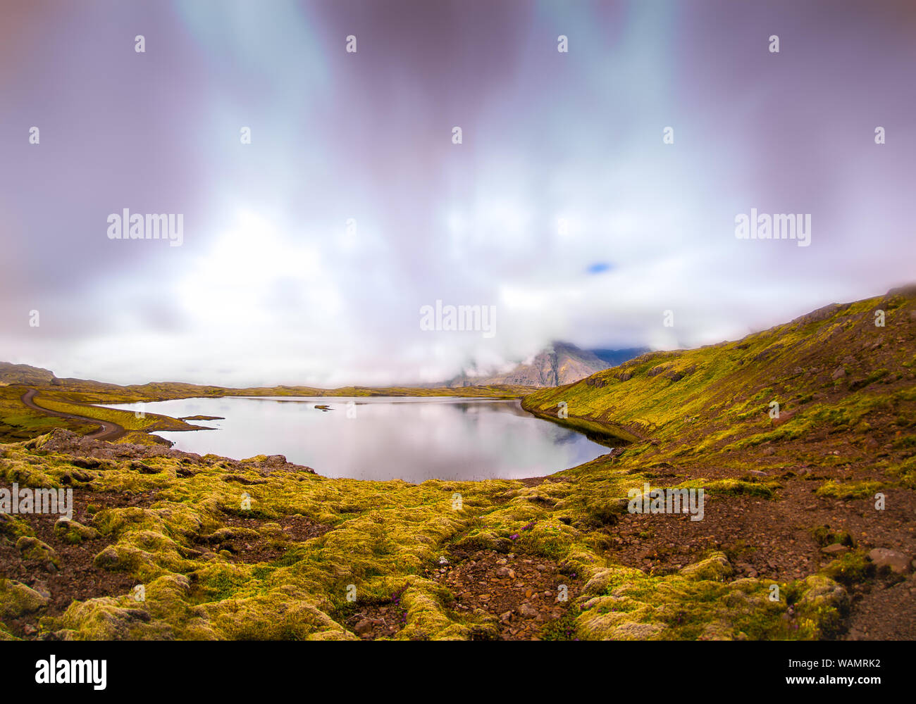Icelandic nature with lake Stock Photo - Alamy