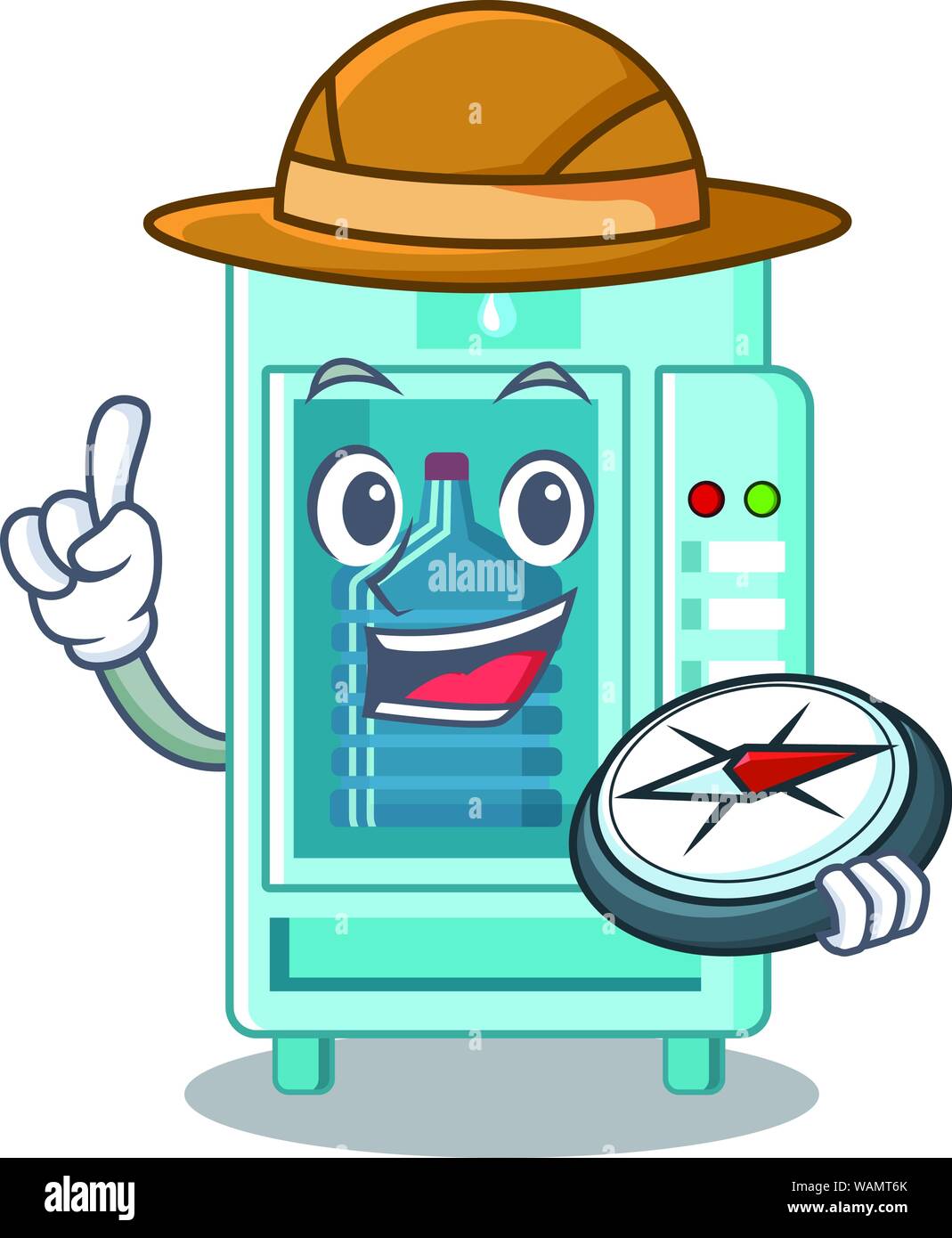 Explorer water vending machine isolated the cartoon Stock Vector Image ...