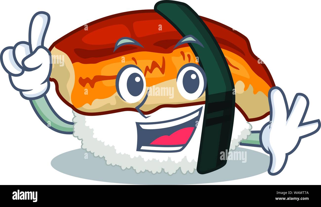 Finger sushi unagi in the cartoon shape Stock Vector Image & Art - Alamy