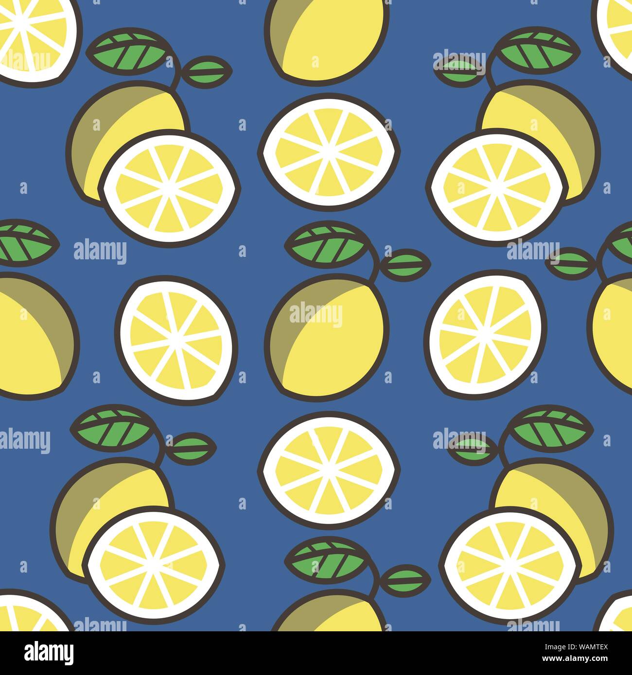 Seamless pattern background with lemons, colorful illustration, eps10 ...