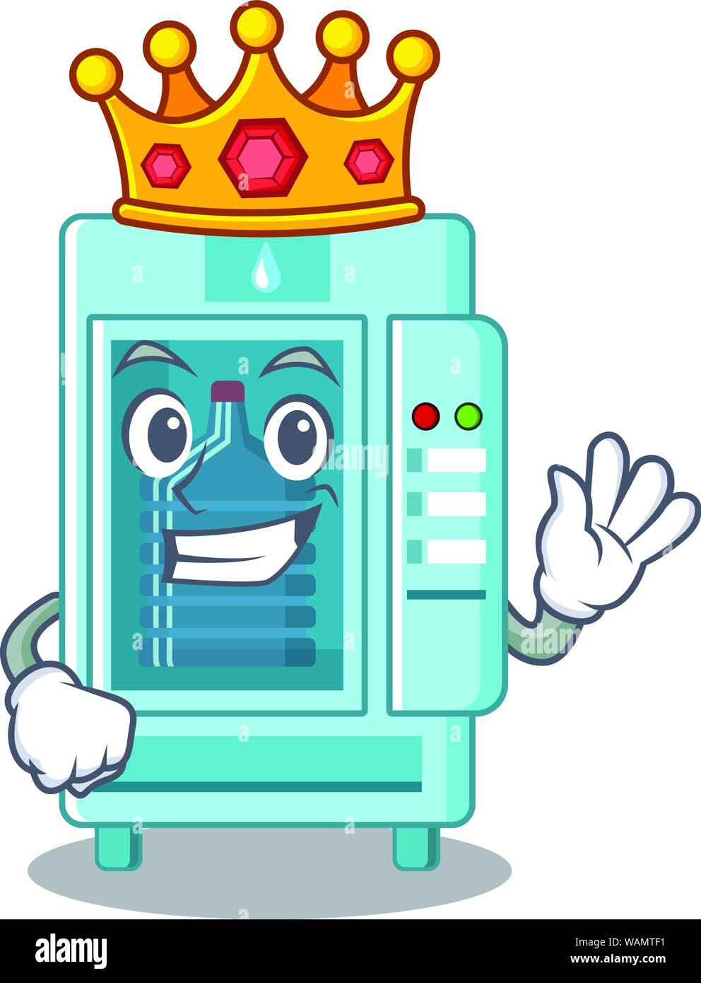 King cartoon water vending machine on table Stock Vector Image & Art ...
