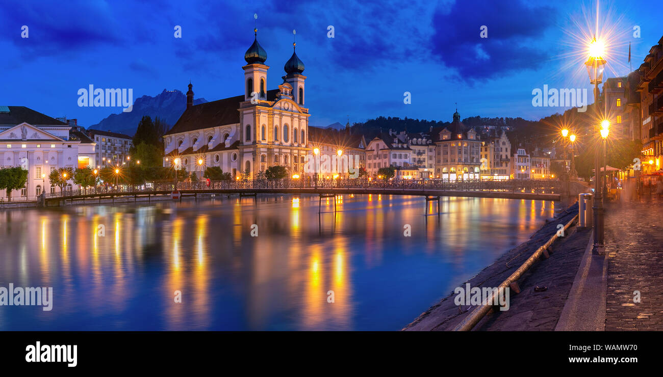 Switzerland luzern evening hi-res stock photography and images - Alamy