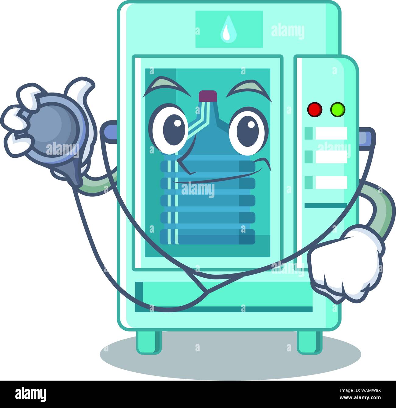 Doctor water vending machine in mascot shape Stock Vector Image & Art ...