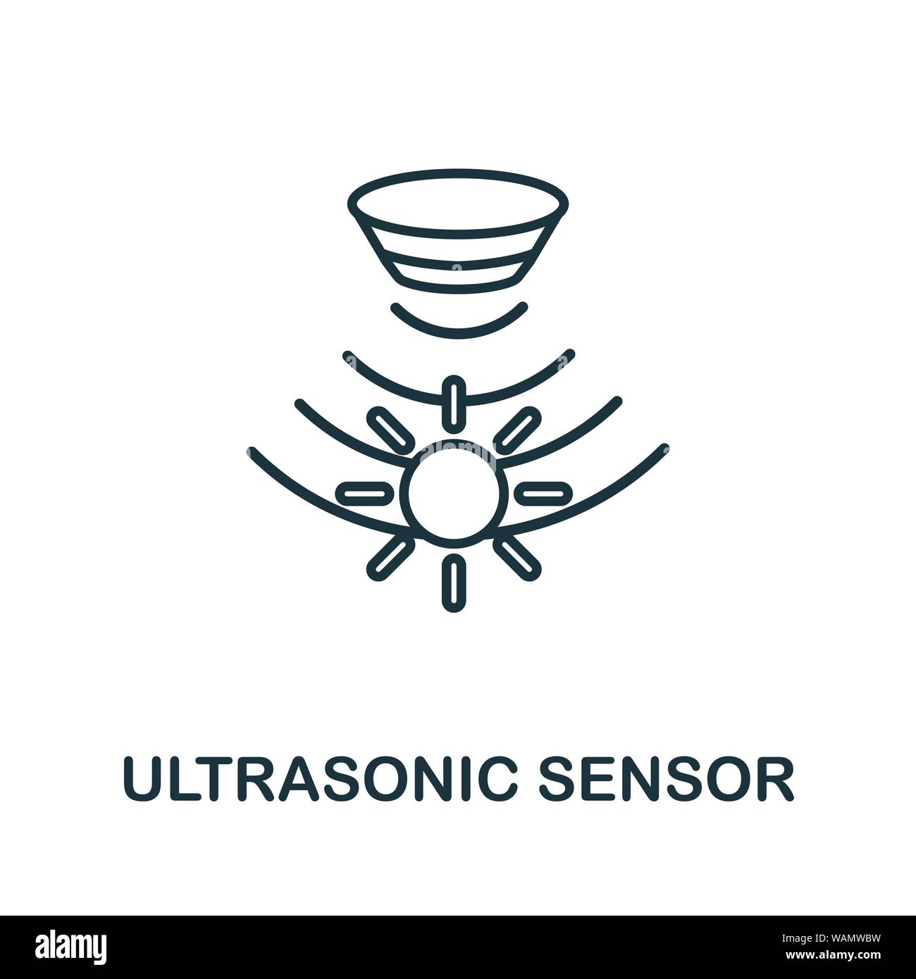 Ultrasonic Sensor outline icon. Thin line style from sensors icons ... Ultrasonic Sensor outline icon. Thin line style from sensors icons ...