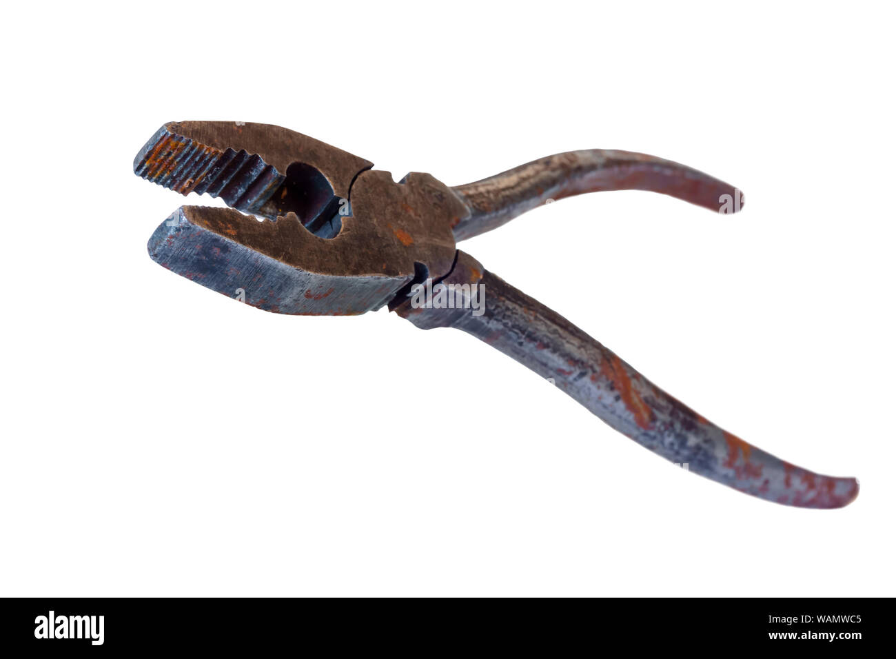 old rusty pliers isolated on white background Stock Photo - Alamy