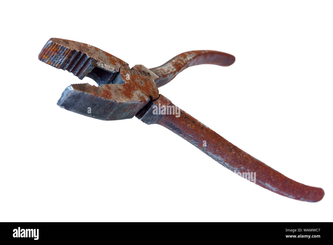 old rusty pliers isolated on white background Stock Photo - Alamy