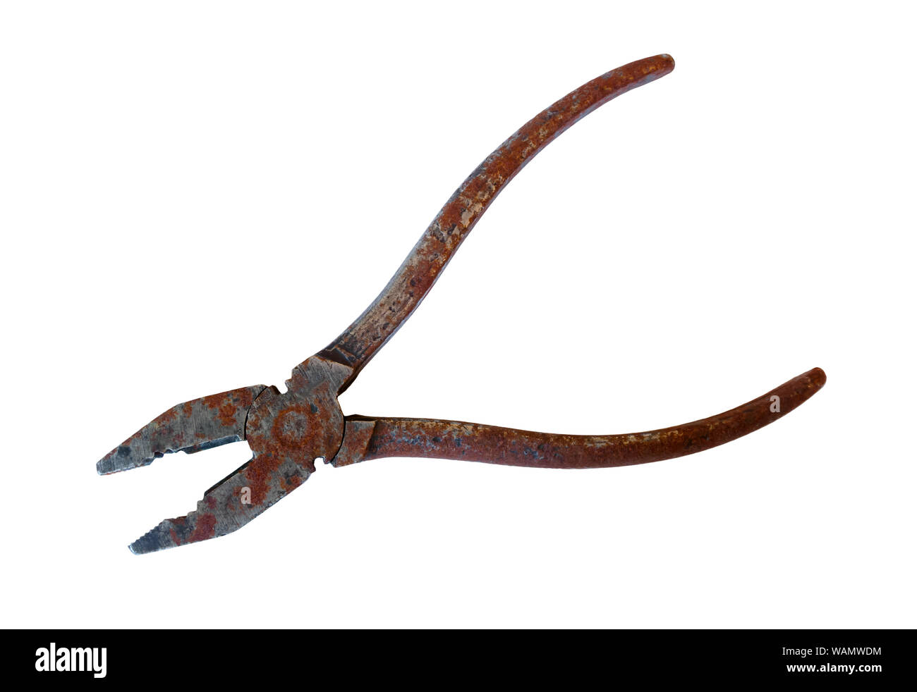 old rusty pliers isolated on white background Stock Photo - Alamy