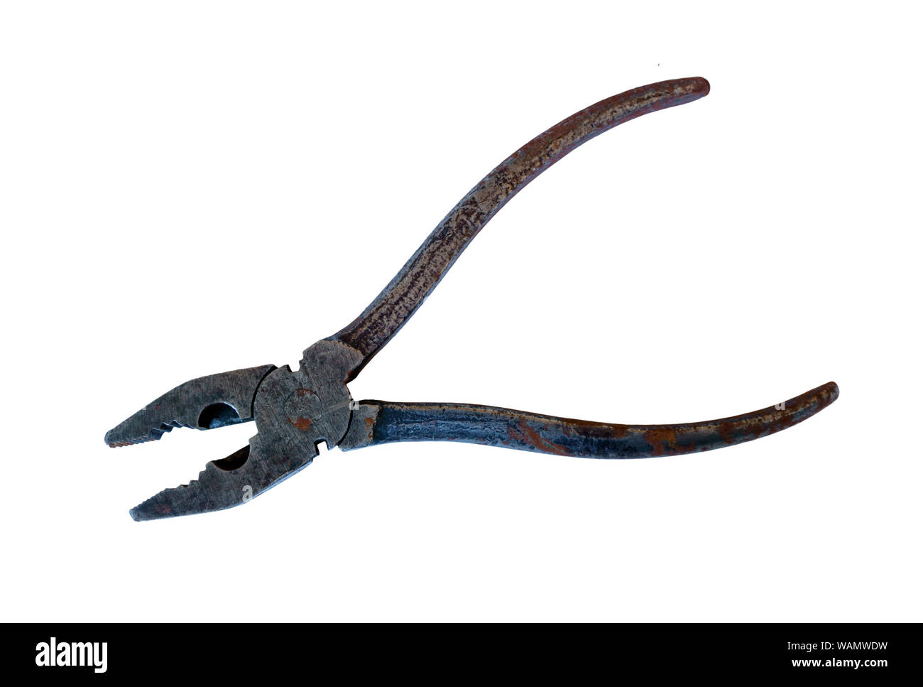 old rusty pliers isolated on white background Stock Photo - Alamy
