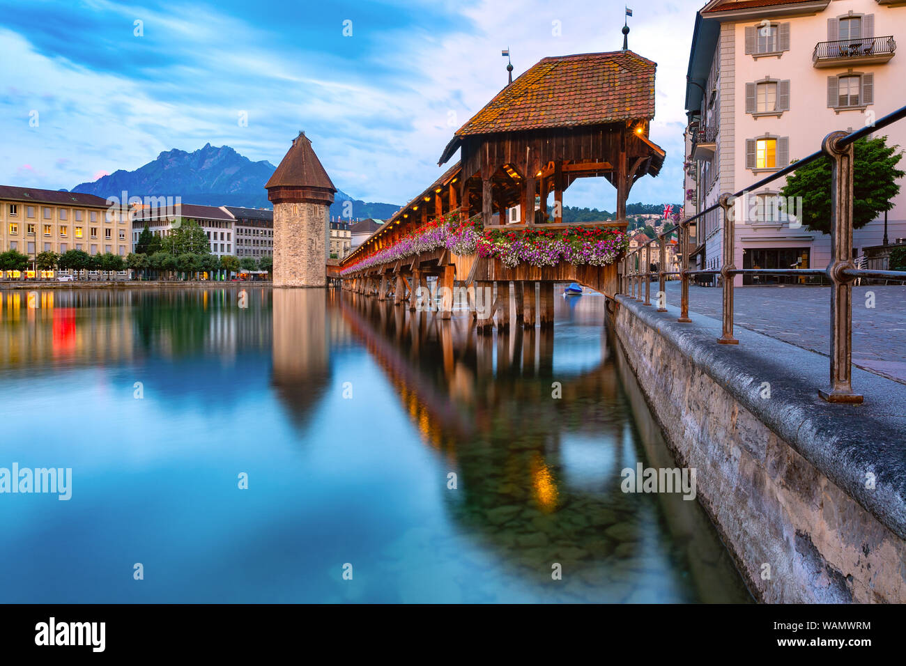 Lucerne chapel bridge cathedral hi-res stock photography and images - Alamy