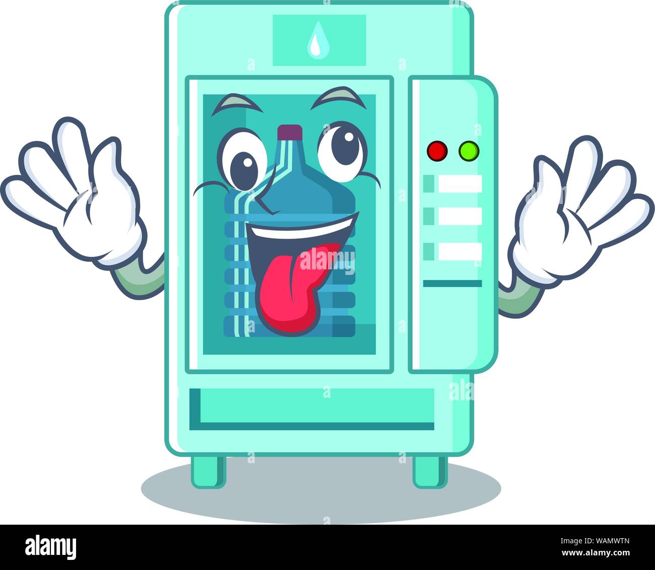 Crazy cartoon water vending machine on table Stock Vector Image & Art ...