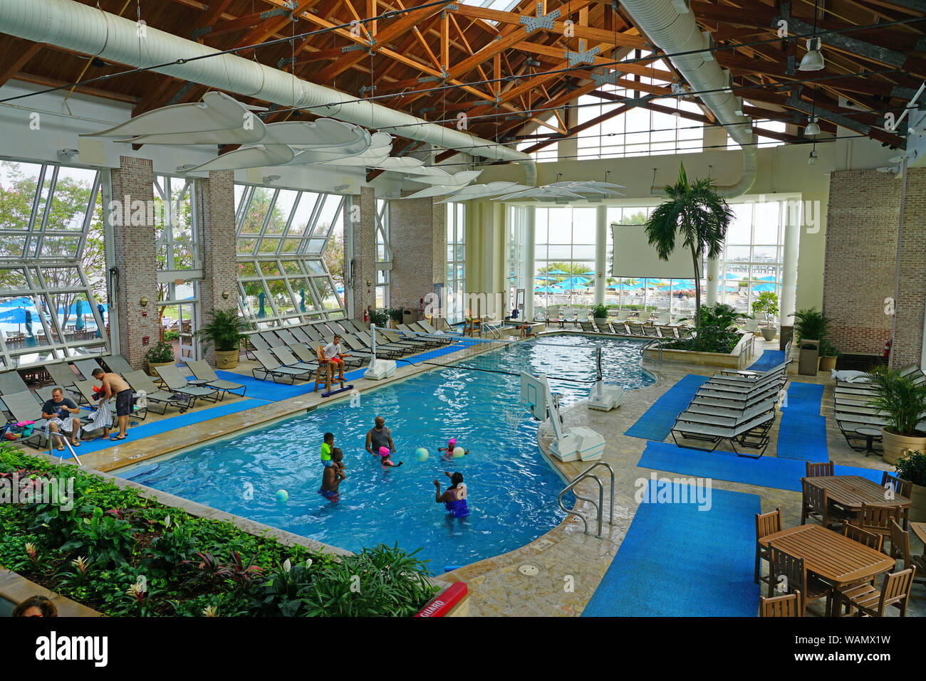 CAMBRIDGE, MD -15 AUG 2019- View of the Hyatt Regency Chesapeake Bay Golf Resort, Spa and Marina ...