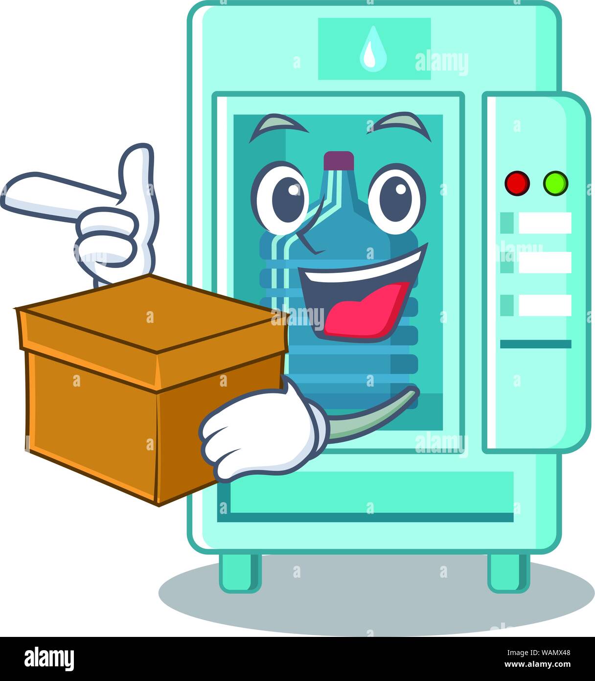 With box water vending machine in a character Stock Vector Image & Art ...