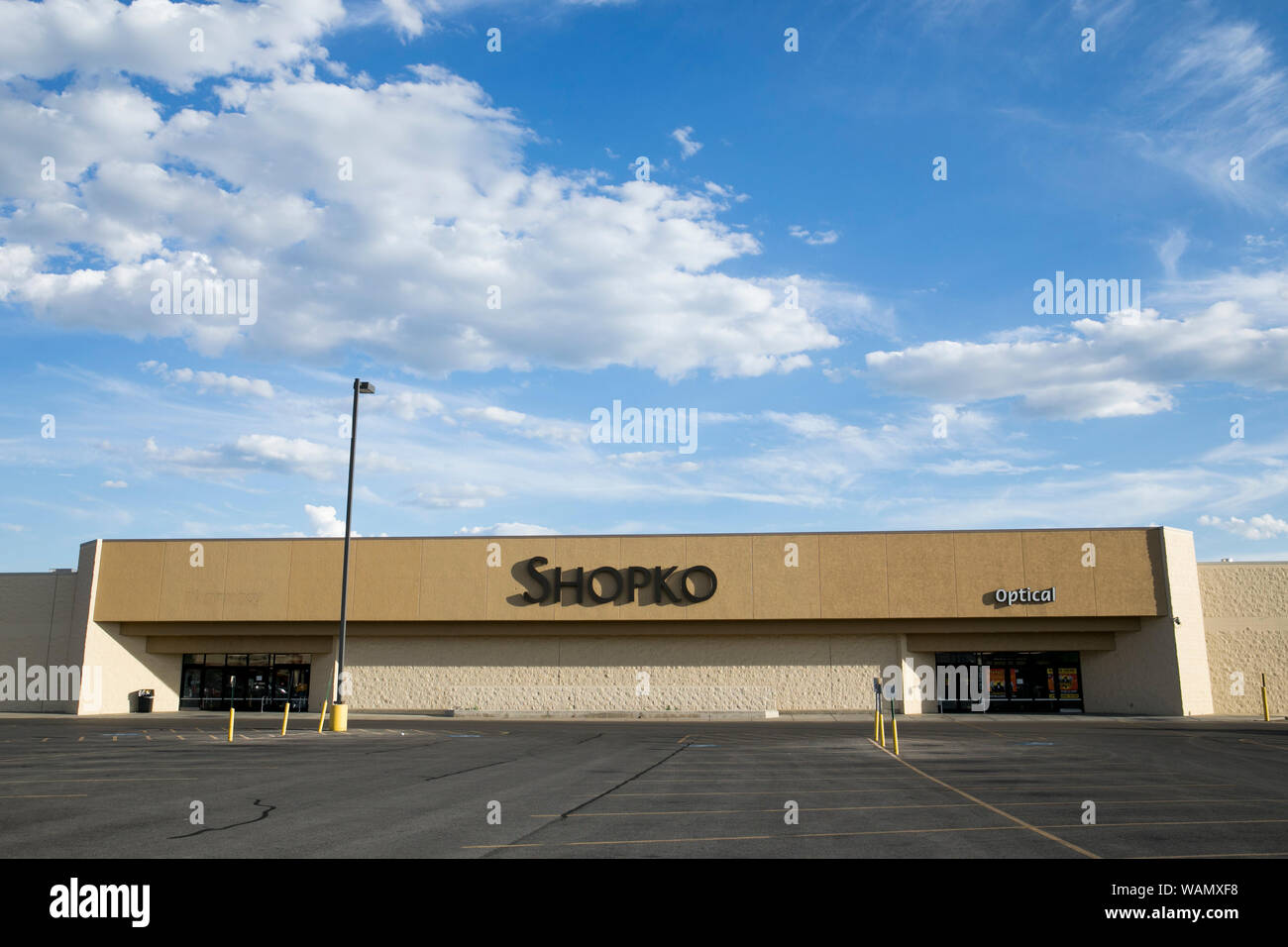 A logo sign outside of a closed Shopko retail store location in Orem ...