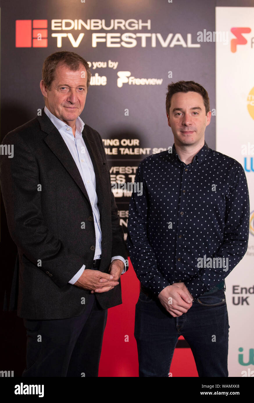 Alastair Campbell (left) and James Graham at the 2019 Edinburgh TV ...