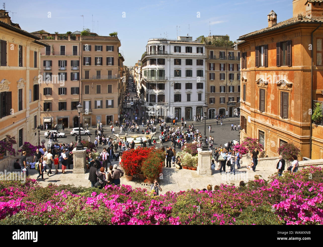 Spanish steps on Piazza di Spagna (Spanish square) in Rome. Italy Stock ...