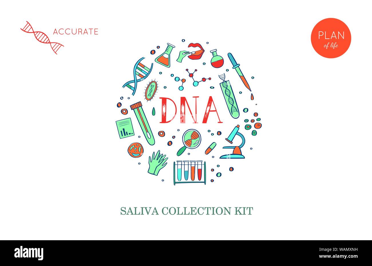 Dna infographics set Cut Out Stock Images & Pictures - Alamy