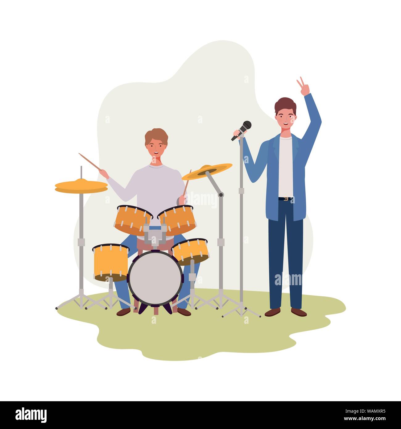 Men musicals instruments on Stock Vector Images - Alamy