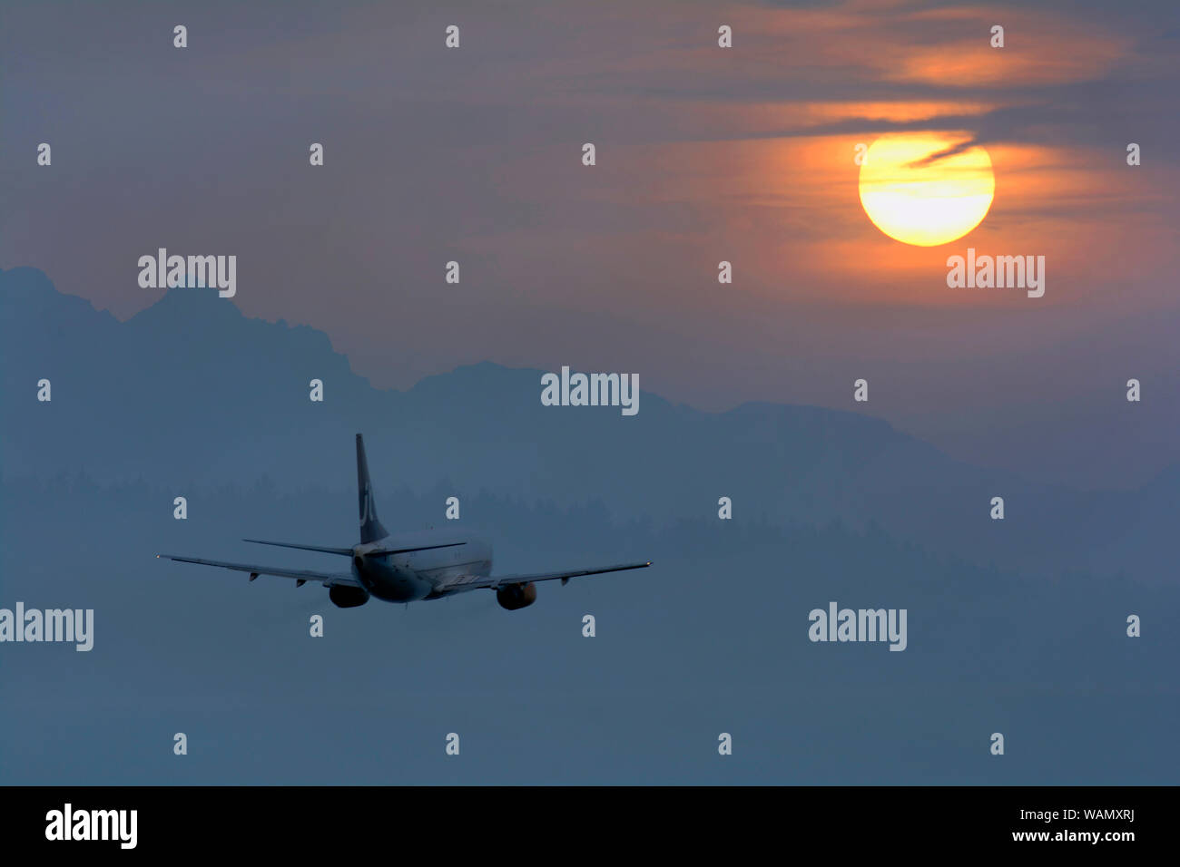 Flying sun through clouds in hi-res stock photography and images - Alamy