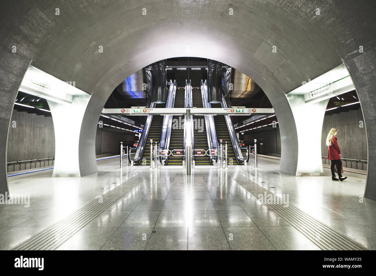 Budapest, Hungary - May 14, 2014. The Budapesti Metro is the oldest ...