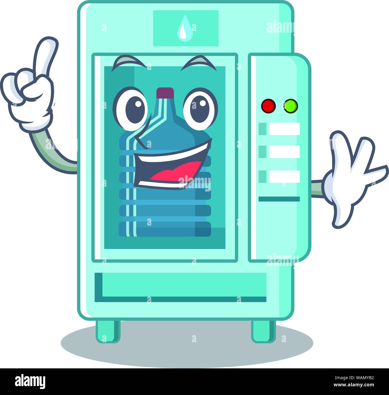 Finger cartoon water vending machine on table Stock Vector Image & Art ...