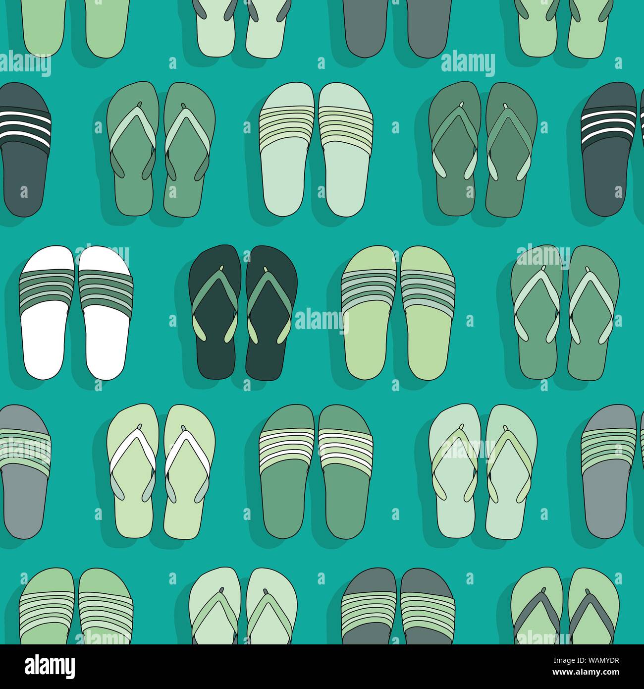 Colourful flip flops Stock Vector Images - Alamy