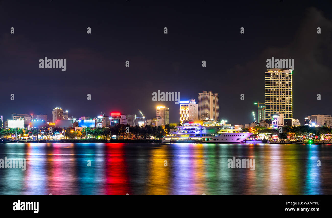 Night cityscape of Da Nang in Vietnam Stock Photo - Alamy