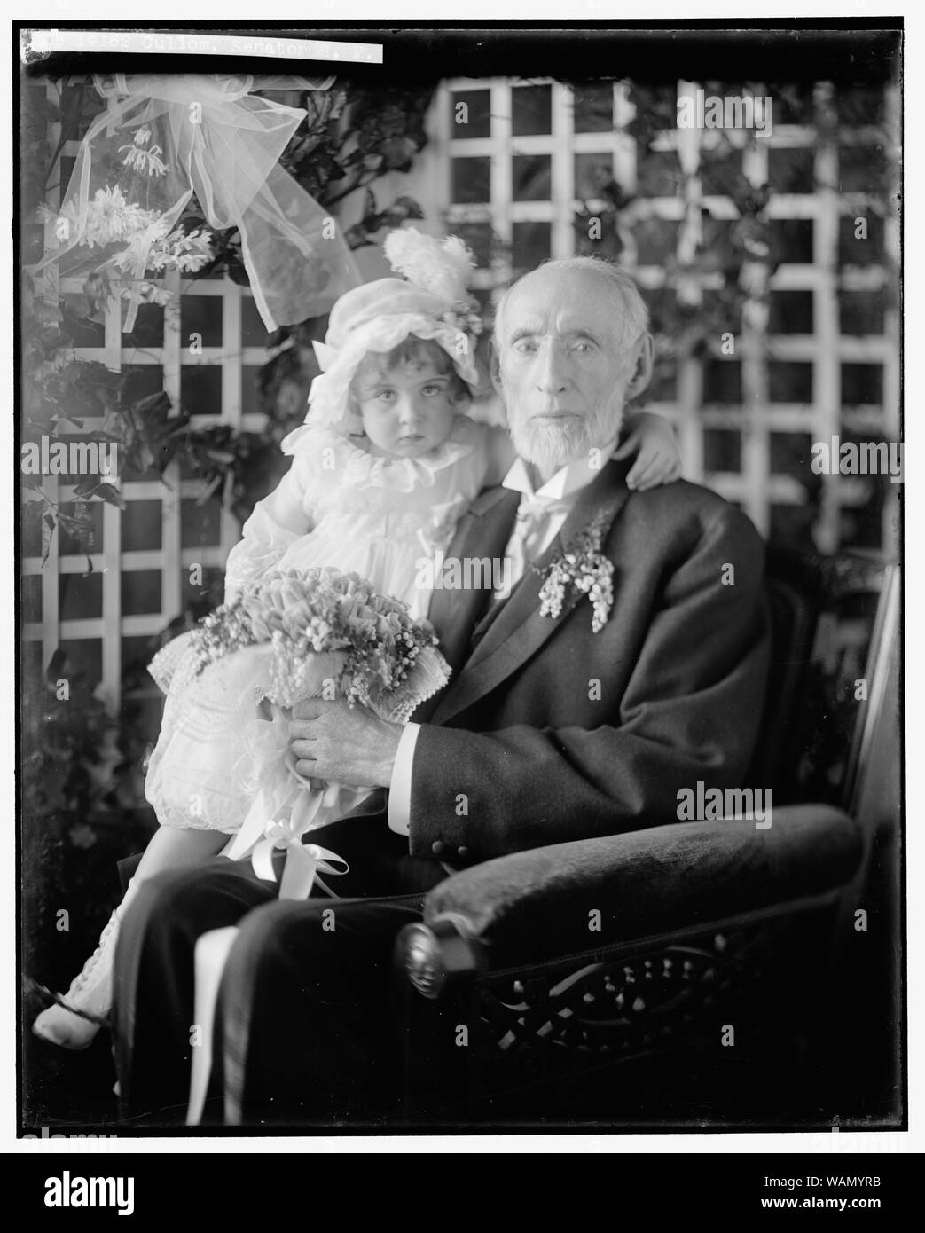 CULLOM, S.M. SENATOR. WITH CHILD Stock Photo - Alamy