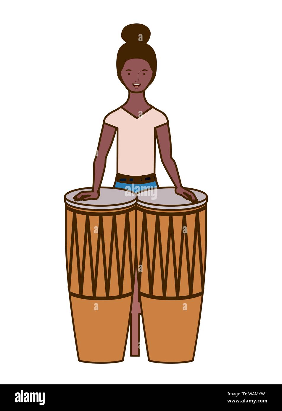 Congas woman Stock Vector Images - Alamy