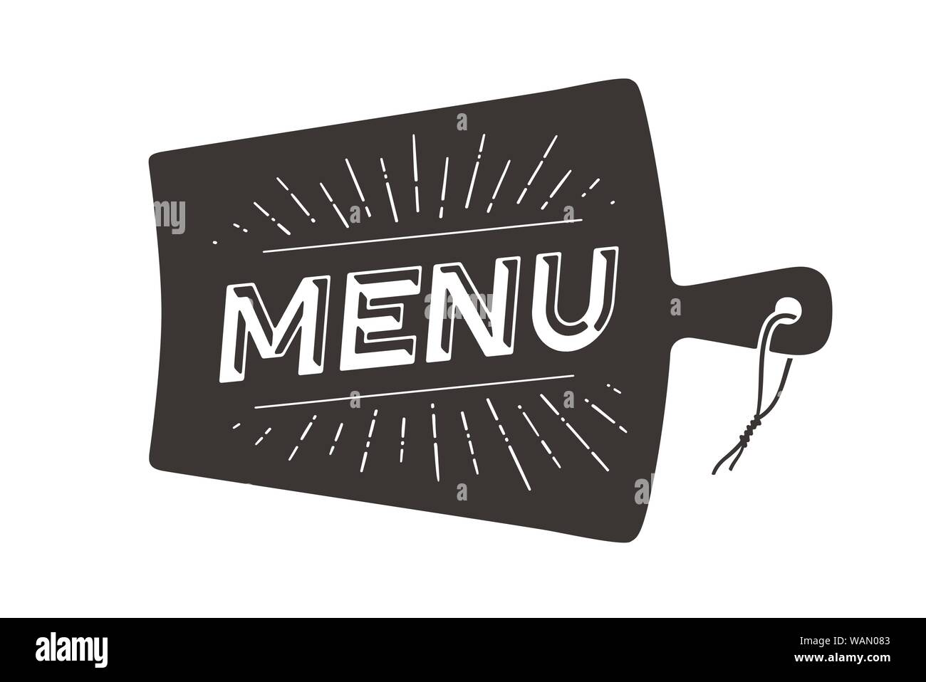 Menu, Cutting Board. Wall decor, poster, sign, quote Stock Vector Image ...