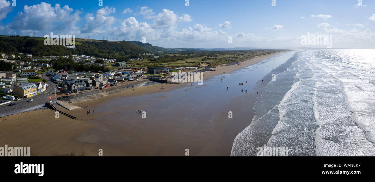 Pendine Sands a 7 mile length of beach on the shores of Carmarthen Bay ...