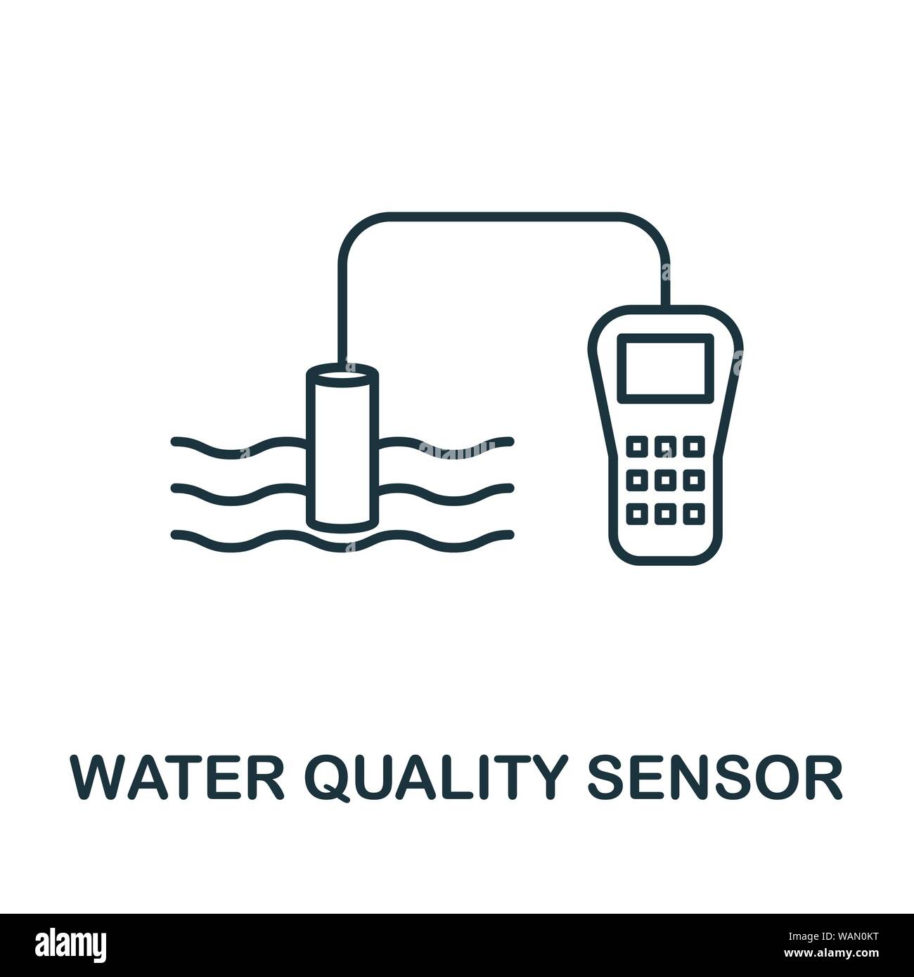 Water Quality Sensor outline icon. Thin line style from sensors icons ...