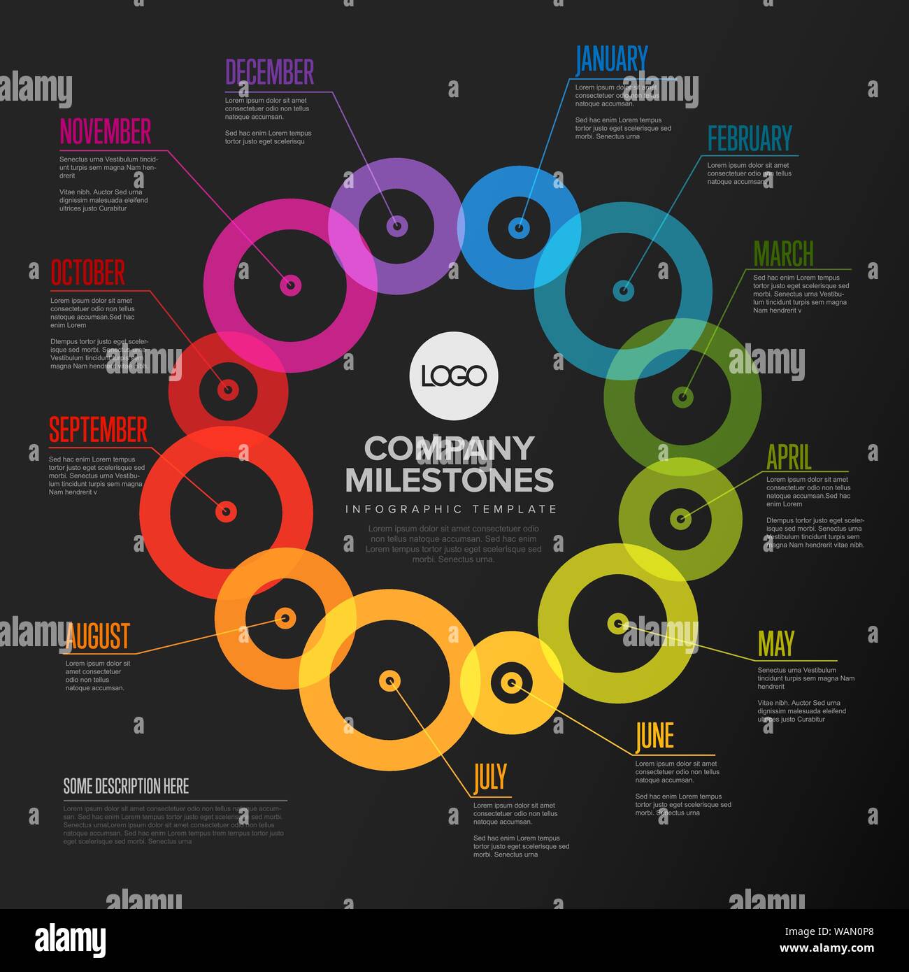 Cycle of months Stock Vector Images - Alamy