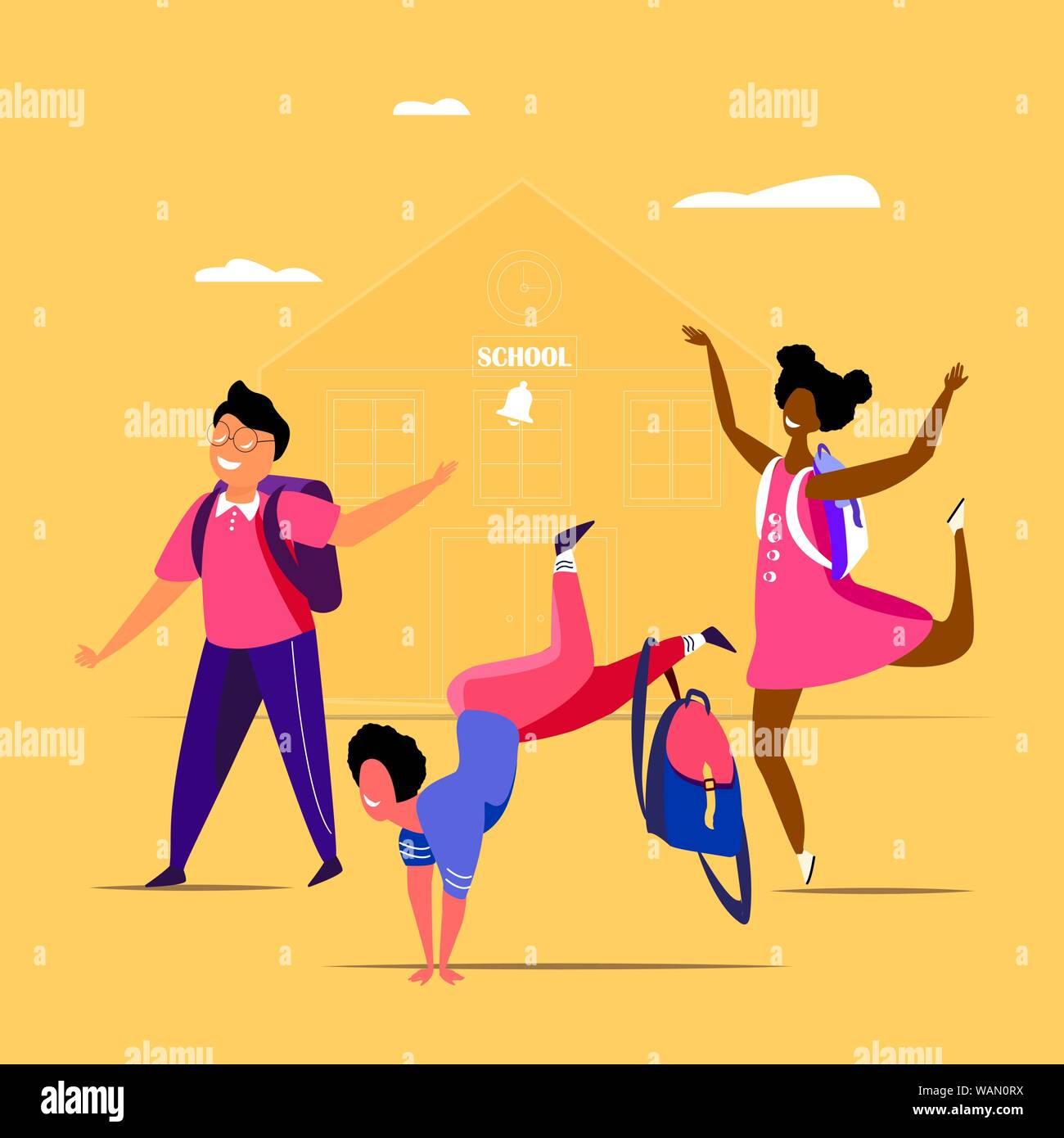 Mixed race children Stock Vector Images - Alamy