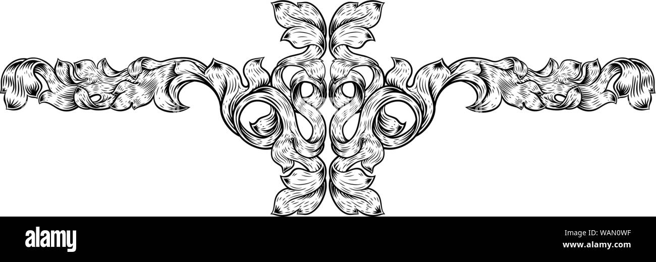 Filigree Leaf Pattern Floral Scroll Pattern Stock Vector Image & Art ...