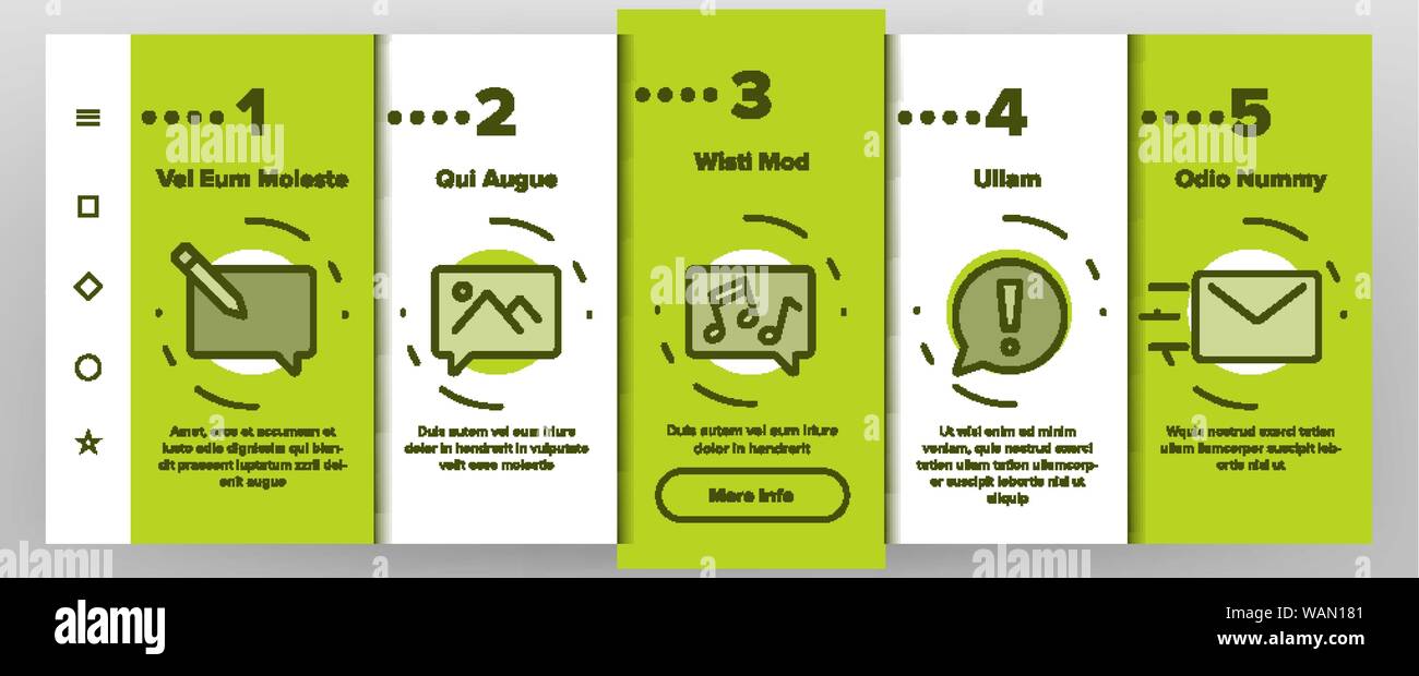 Color Different SMS Message Vector Onboarding Stock Vector Image & Art ...