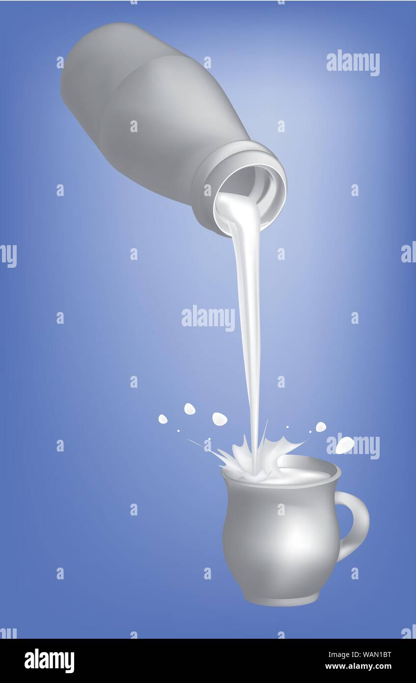 Milk pour bottle Stock Vector Images - Alamy